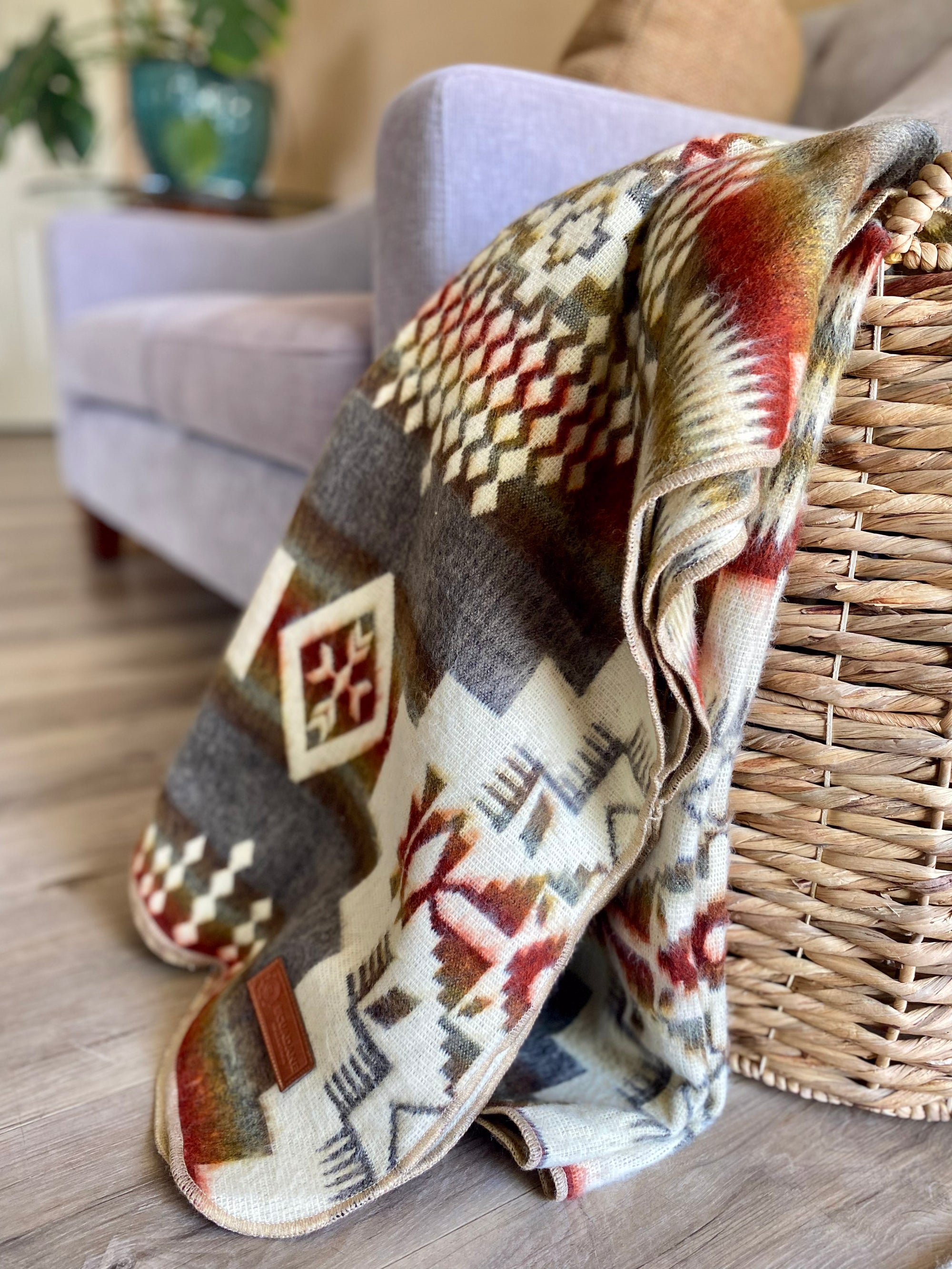 Artisan-Made Southwestern Queen-Sized Blanket - Andes Beach | Shop Blankets