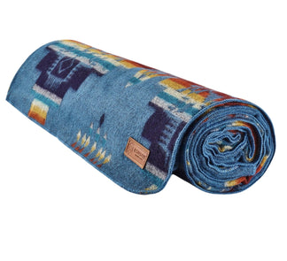 Artisan-Made Southwestern Queen-Sized Blanket - Andes Ocean | Shop Blankets