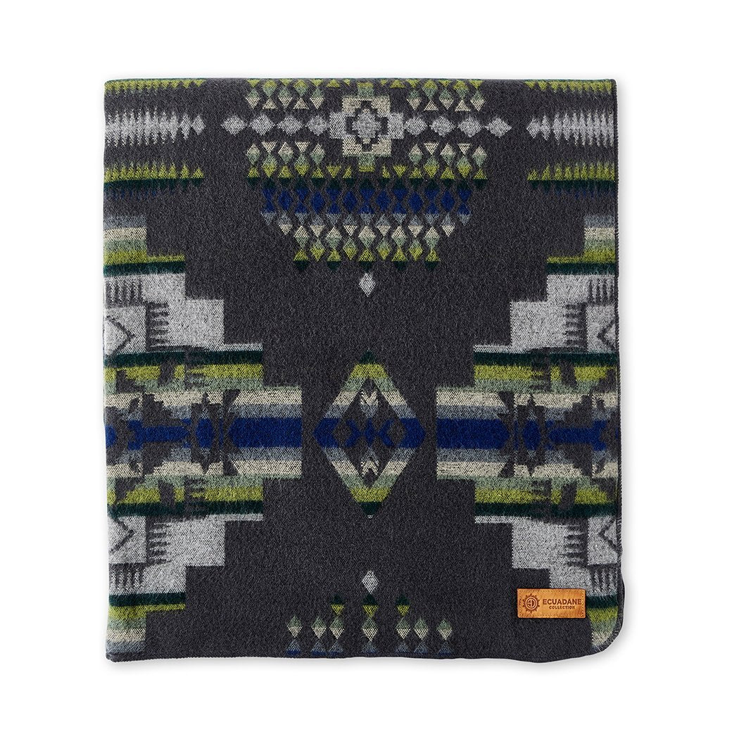 Artisan-Made Southwestern Queen-Sized Blanket - Andes Storm | Shop Blankets